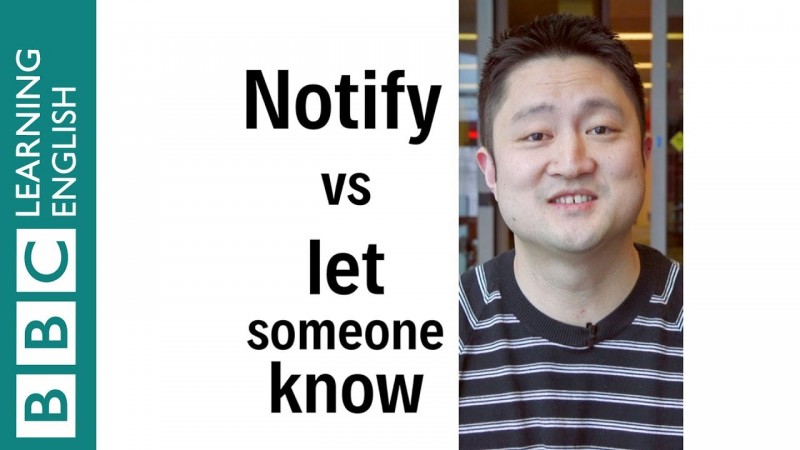 How to use notify vs let someone know – SamSmithEnglish – English ...